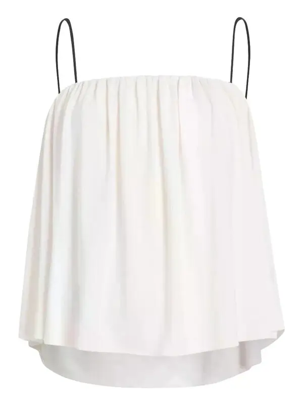 Proenza Schouler White Label Vanna Gathered Strap Blouse - White