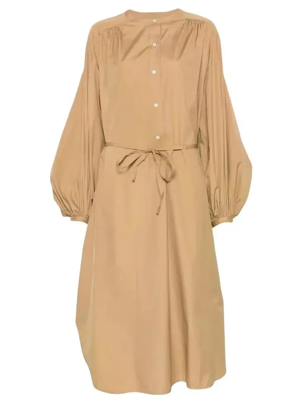 Loulou De Saison Belted Button-fastening Midi Dress - Neutrals