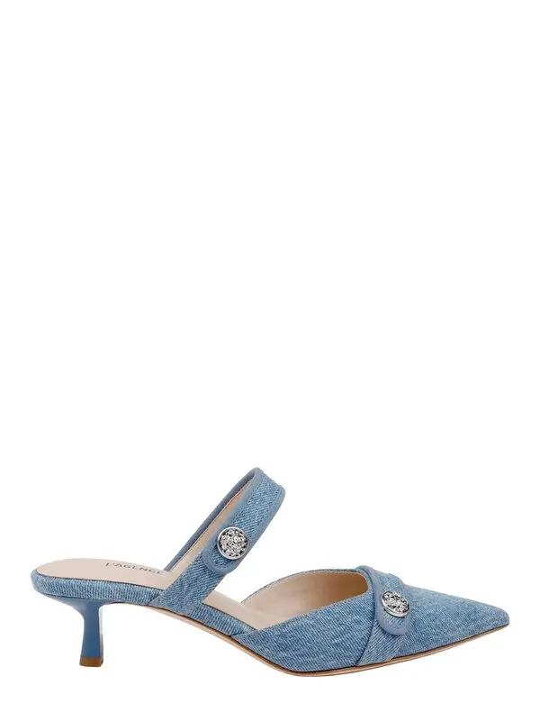 L'Agence Gilliane Denim Mule - Light Denim