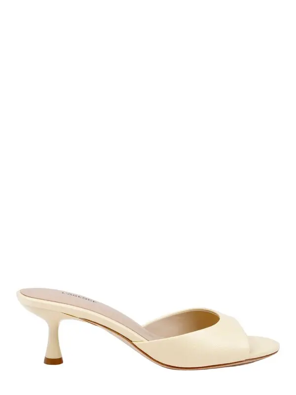 L'Agence Arleen Kitten-heel Mule - Lemon Leather