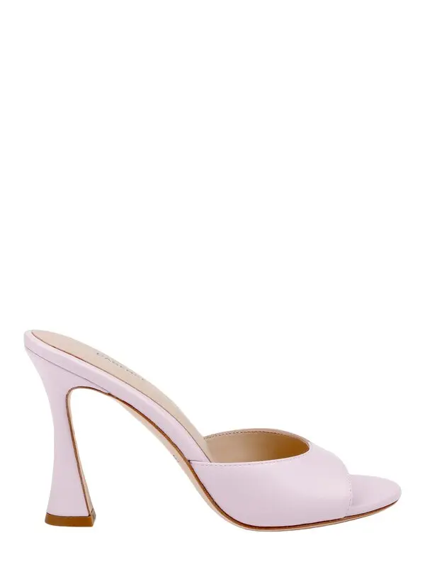 L'Agence Avery Leather Open-toe Mule - Ice Leather