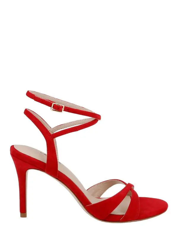 L'Agence Miranda Suede Sandal - Red Suede