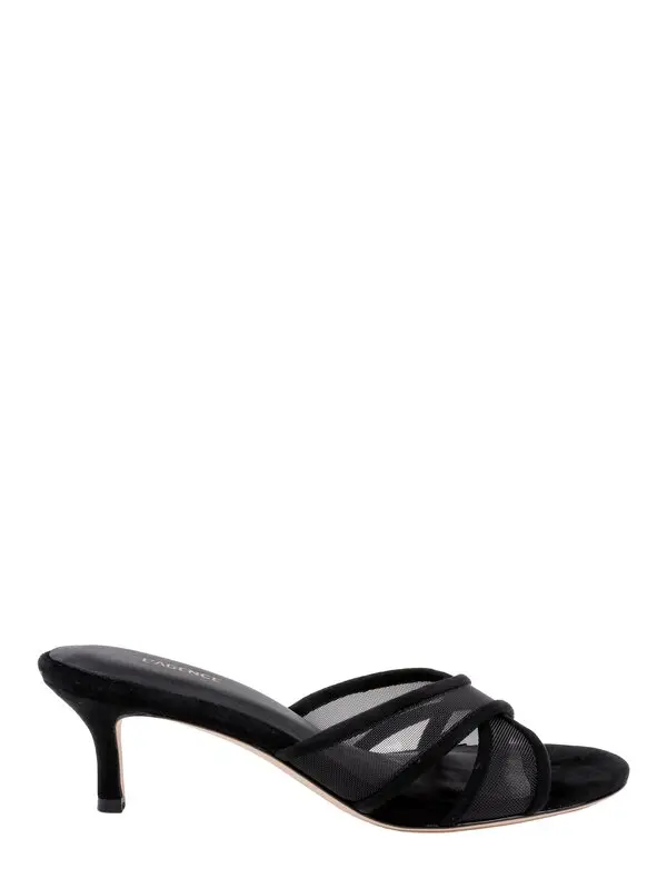 L'Agence Padua Mesh Sandal - Black Mesh