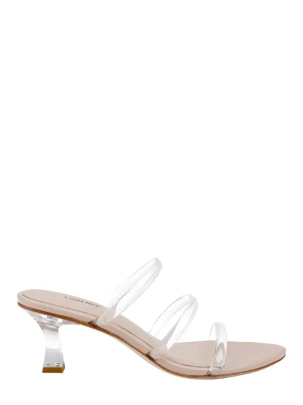 L'Agence Ludovica Kitten-heel Sandal - Chai Leather