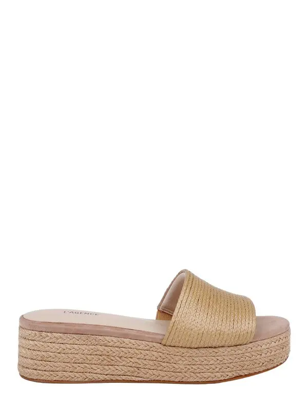 L'Agence Ramani Platform Espadrille - Natural Rafia