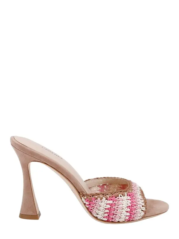 L'Agence Moyes Crochet Sandal - Pink Multi Crochet