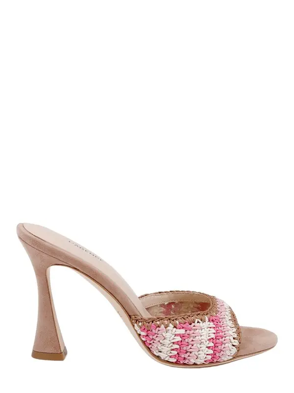 L'Agence Moyes Crochet Sandal - Pink Multi Crochet