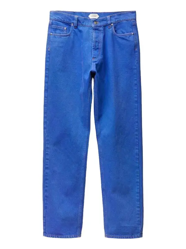 Versace Medusa Logo Straight Leg Jeans - Blue