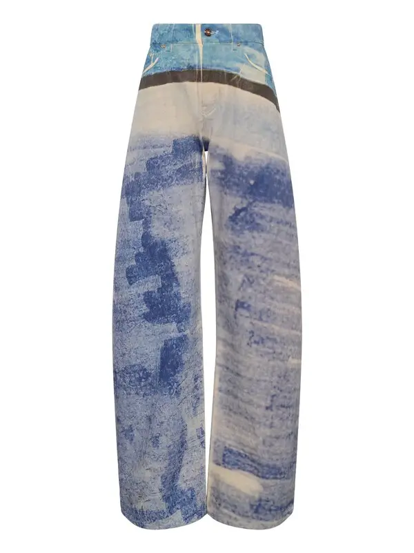 Gabriela Hearst Amoret Barrel-leg Jeans In Water Multi - Multicolor