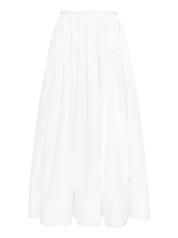 Gabriela Hearst Shiva Maxi Skirt In Sea Island Cotton - White