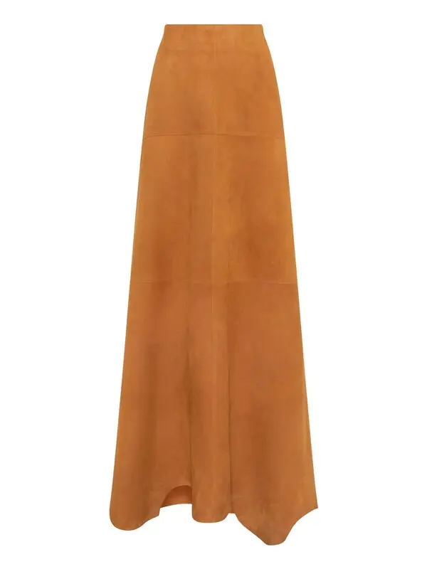 Gabriela Hearst Talor Raw Cut Maxi Skirt - Cashew