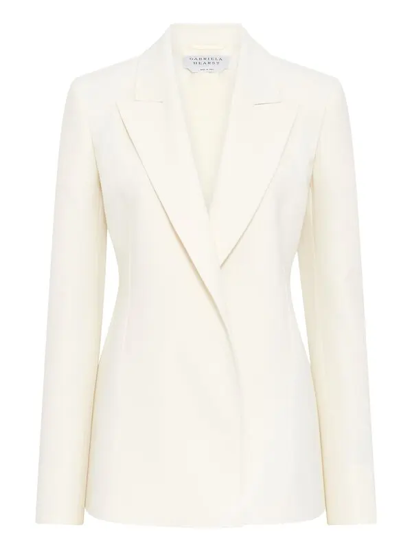 Gabriela Hearst Aleah Blazer In Virgin Wool Crepe - Ivory