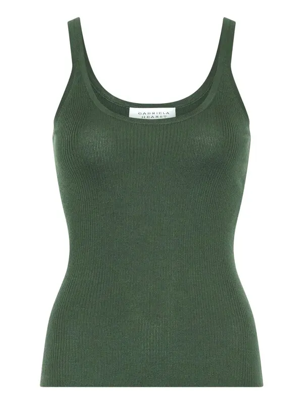 Gabriela Hearst Cinxia Knit Tank Top - Olive