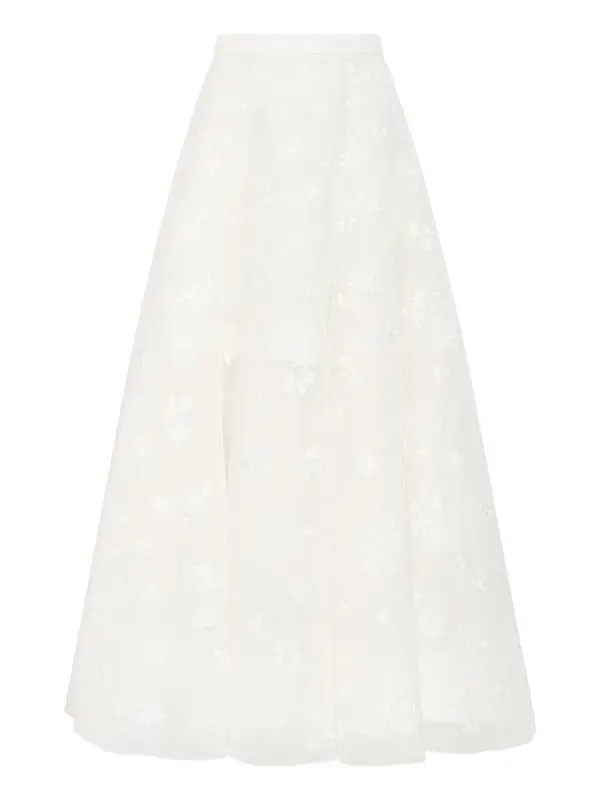 Gabriela Hearst Sonya Mia's Flowers Maxi Skirt - Ivory