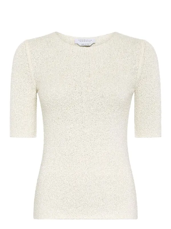 Gabriela Hearst Valentia Knit T-shirt - Off White