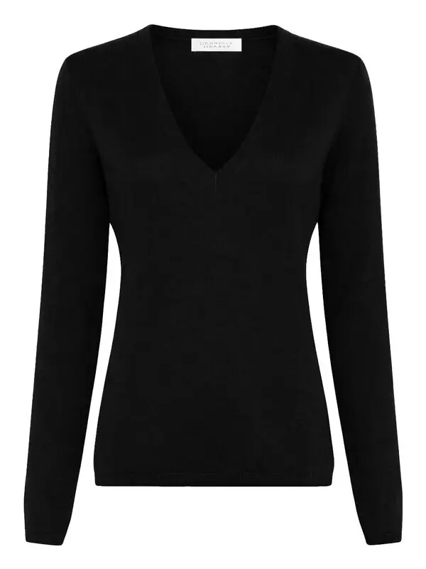 Gabriela Hearst Clementia Knit V-neck Sweater - Black