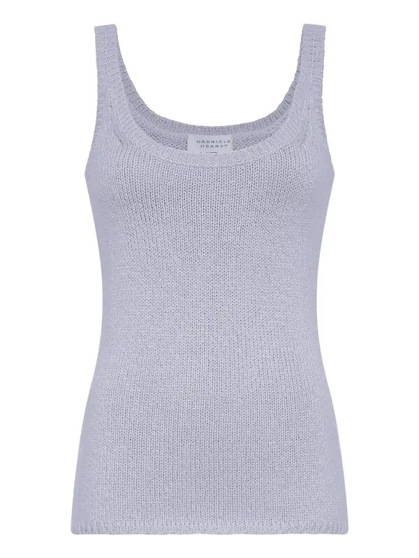 Gabriela Hearst Brigid Cashmere Knit Tank Top - Light Blue