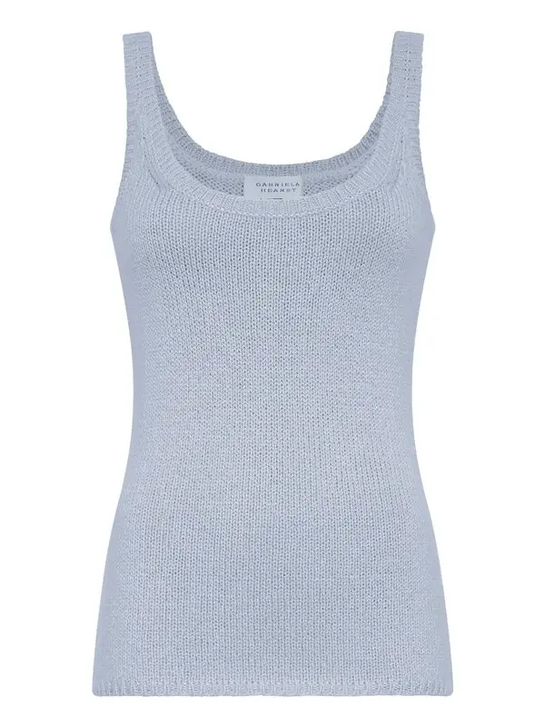Gabriela Hearst Brigid Cashmere Knit Tank Top - Light Blue