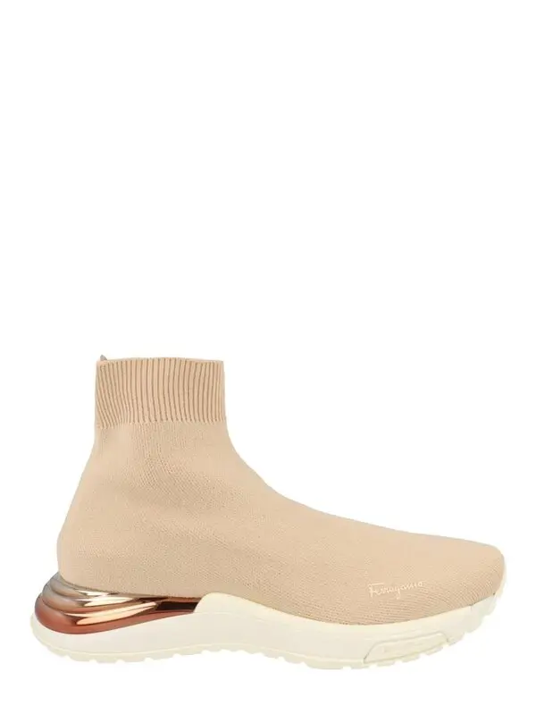 FERRAGAMO Ninette High-top Sock Sneakers - Bone