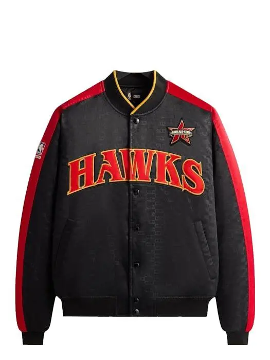 Kith Nba Allstar Atlanta Hawks Bomber Jacket - Black