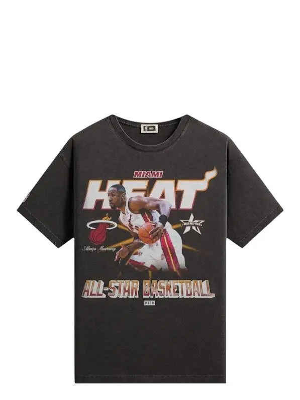 Kith Nba Allstar Miami Heat Alonzo Mourning Vintage Tee Shirt - Black