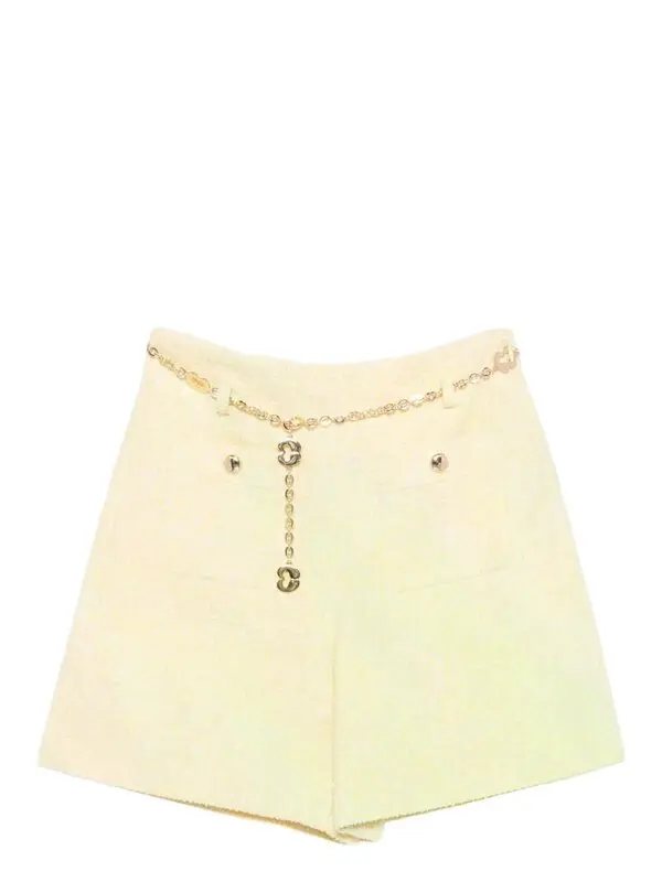 Maje Chain-detail Mini Shorts - Yellow