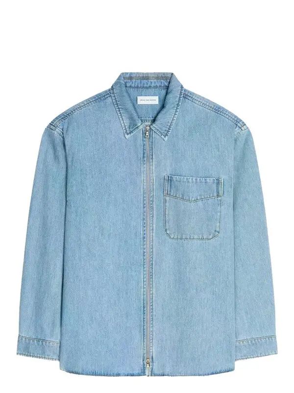 Dries Van Noten Zipped Shirt - Blue