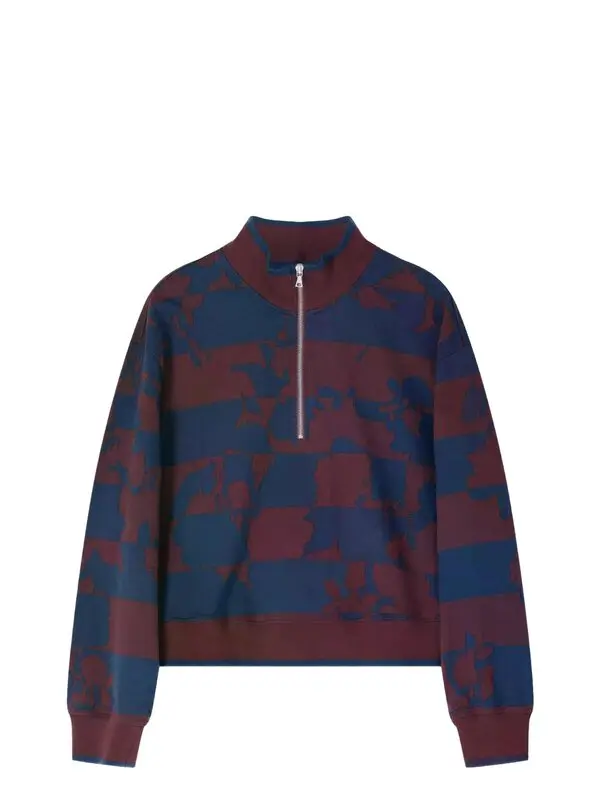 Dries Van Noten Printed Zipped Sweatshirt - Blue