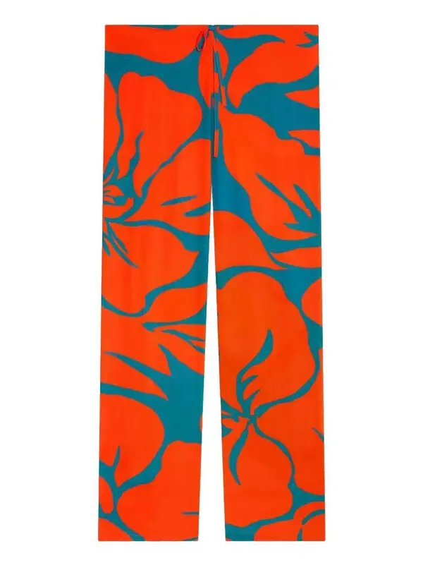 Dries Van Noten Floral-print Trousers - Orange