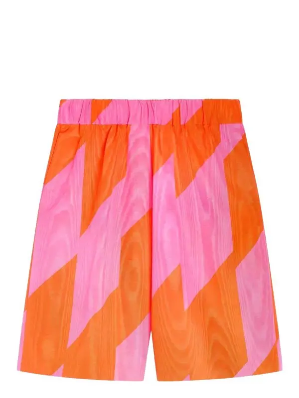 Dries Van Noten Printed Moiré Shorts - Orange