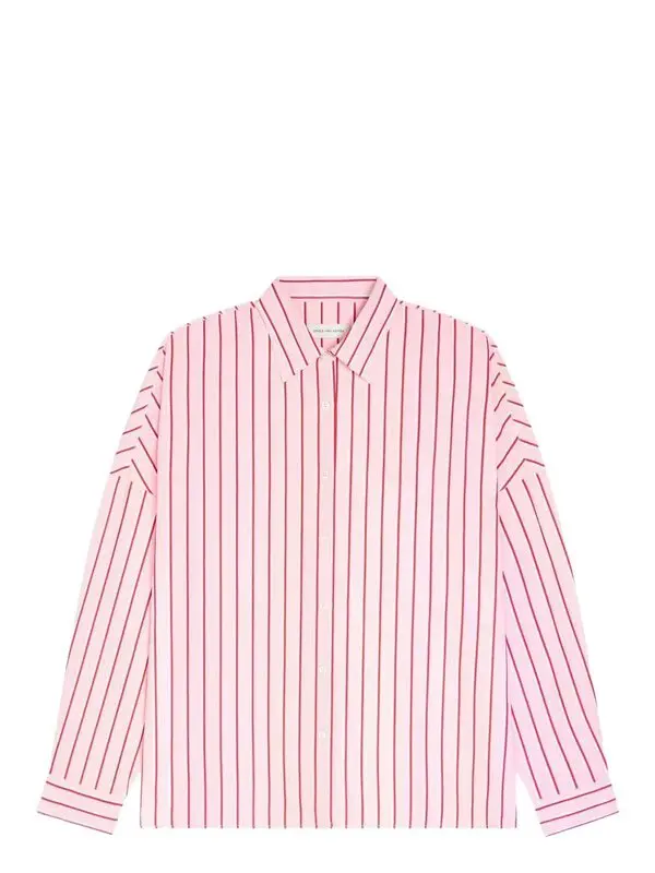 Dries Van Noten Striped Long Sleeve Shirt - Pink