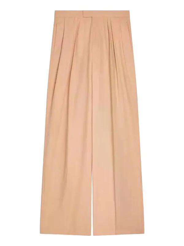 Dries Van Noten Pleated Cotton Poplin Trousers - Neutrals