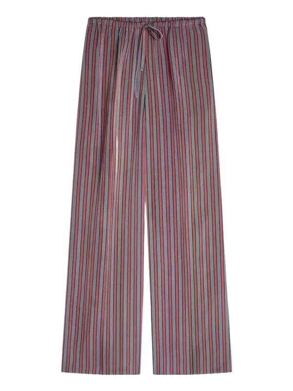Dries Van Noten Elasticated Striped Trousers - Grey