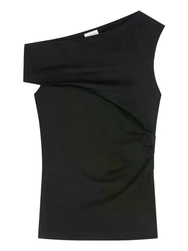 Dries Van Noten Off-shoulder Jersey Top - Black