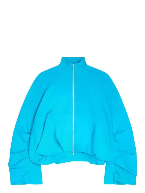 Dries Van Noten Draped Jersey Jacket - Blue