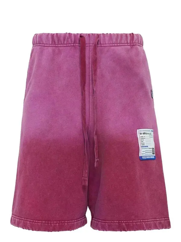 Mihara Yasuhiro Distressed Terry Shorts - Red