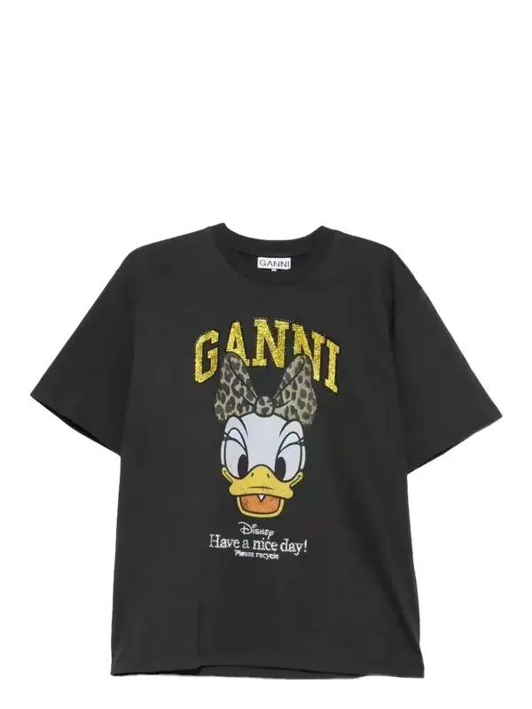 GANNI X Disney Daisy-print T-shirt - Grey