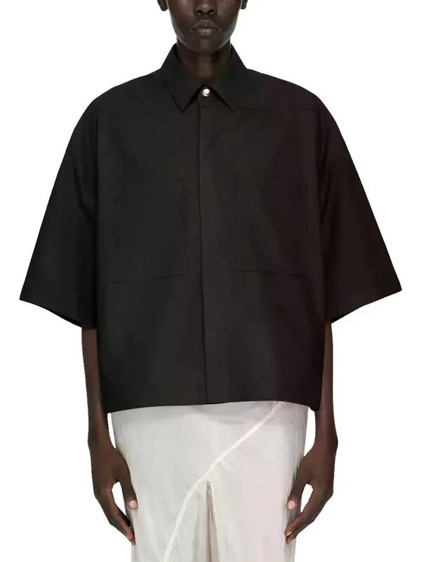 Rick Owens Pocketed Short-sleeves Shirt - Black