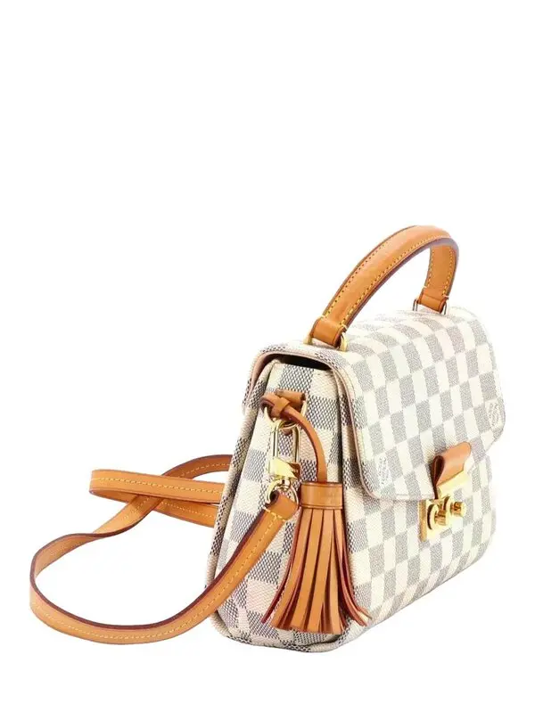 LOUIS VUITTON Croisette Handbag Damier Crossbody - White
