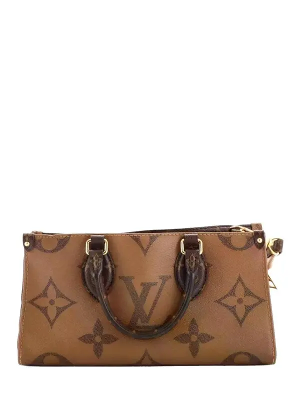 LOUIS VUITTON Onthego Tote Reverse Monogram Giant East West Shoulder Bag - Brown