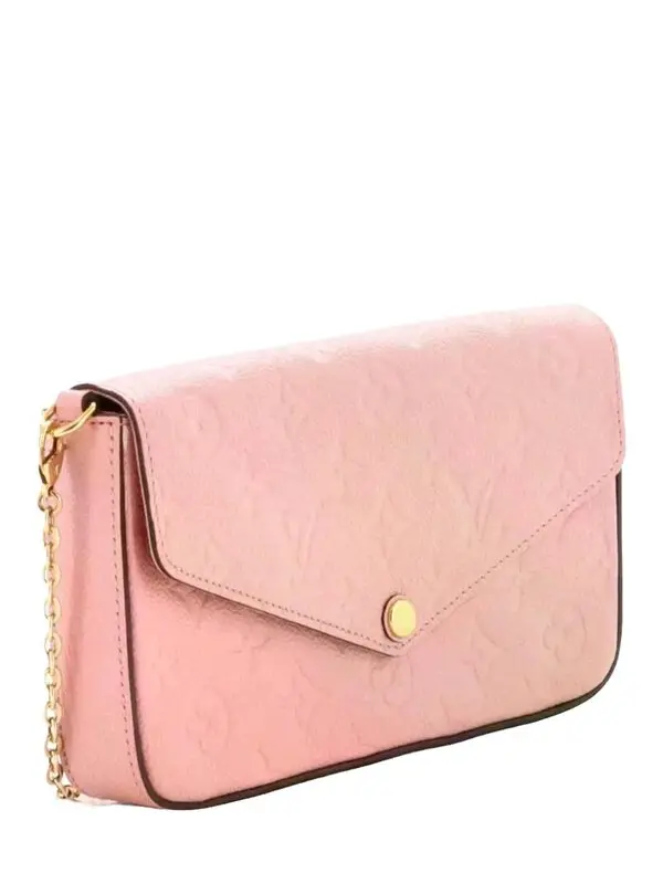 LOUIS VUITTON Felicie Pochette Monogram Empreinte Leather Crossbody Bag - Pink