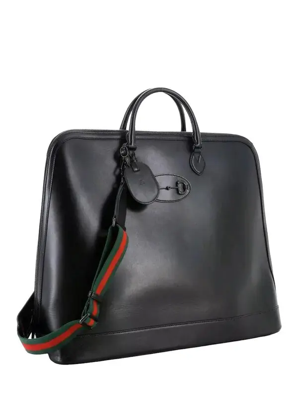 Gucci Horsebit 1955 Web Duffle Bag - Black