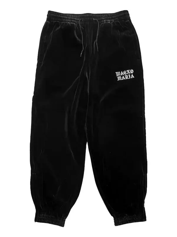 WACKO MARIA Velvet-textured Track Pants - Black