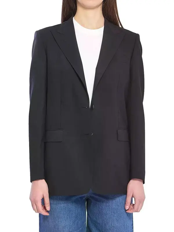 Tagliatore Peak-lapel Single-breasted Blazer - Black