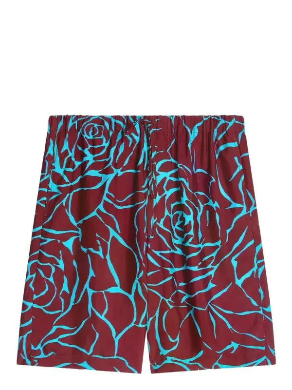 Dries Van Noten Floral-print Shorts - Red