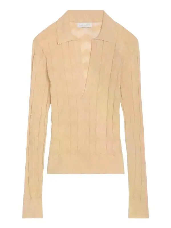 Dries Van Noten Cotton Polo Shirt - Neutrals