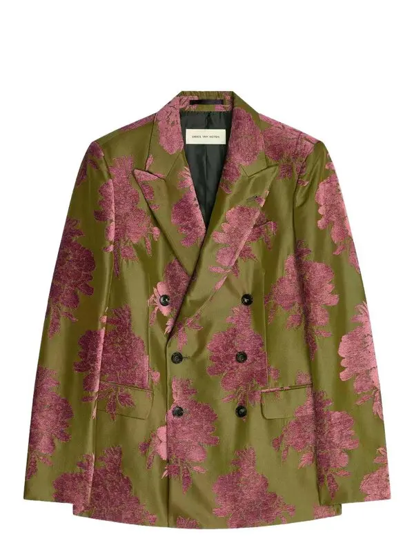 Dries Van Noten Double-breasted Blazer - Green