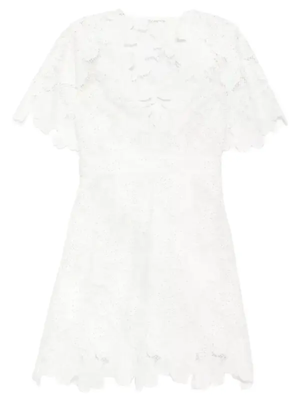 Sandro Floral Lace Mini Dress - White