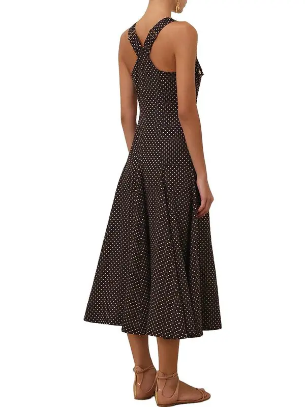 ZIMMERMANNWEAR Luna Cargo Picnic Dress - Black Dot