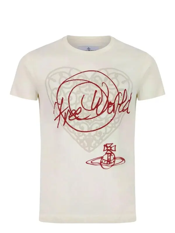VIVIENNE WESTWOOD Heart-graphic T-shirt - Neutrals
